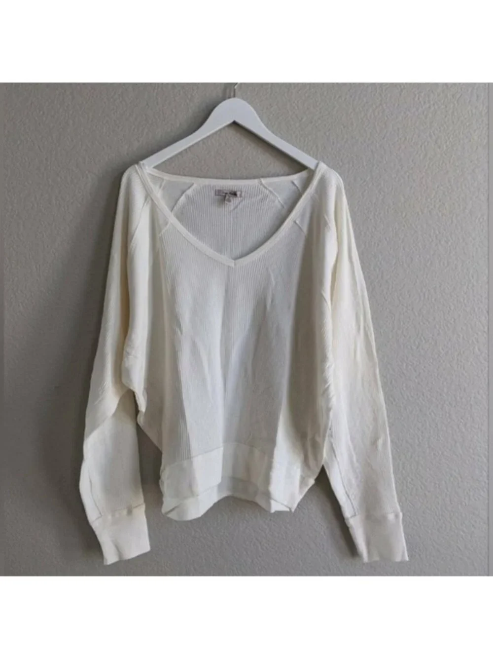 Free People | Tops | Free People Santa Clara Thermal Waffle Knit Top ...